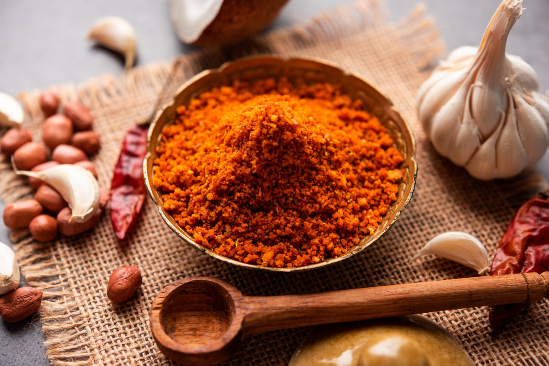 Shengdana Lasun Chutney – Khamang Best Chiwda